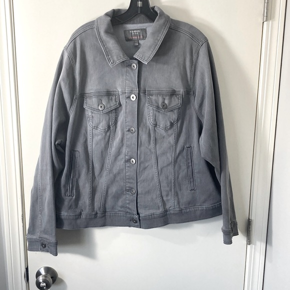 torrid | Jackets & Coats | Torrid Grey Button Up Denim Jacket Size 3x ...